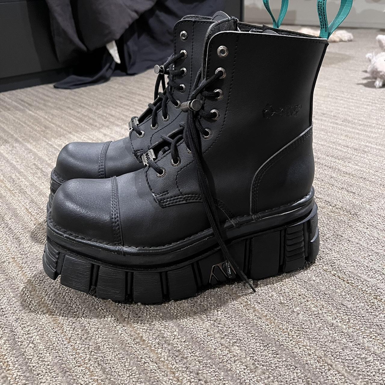 New Rock platform chunky boots Excellent condition - Depop