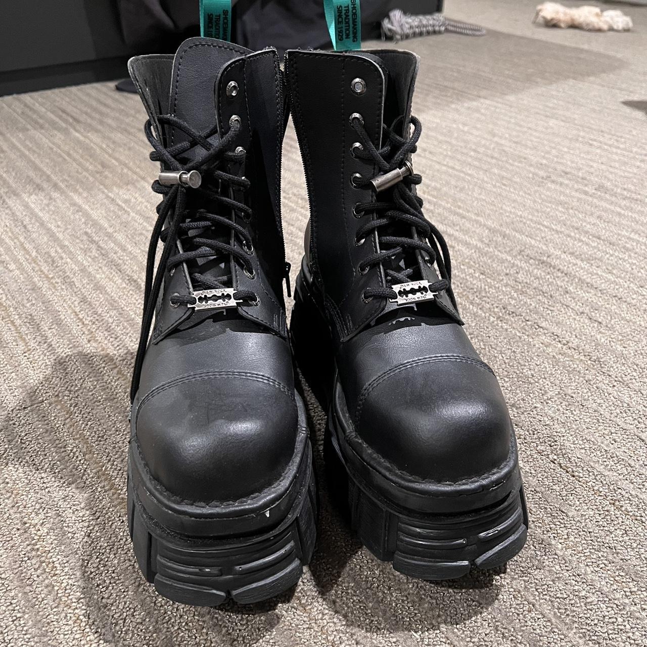 New Rock platform chunky boots Excellent condition - Depop