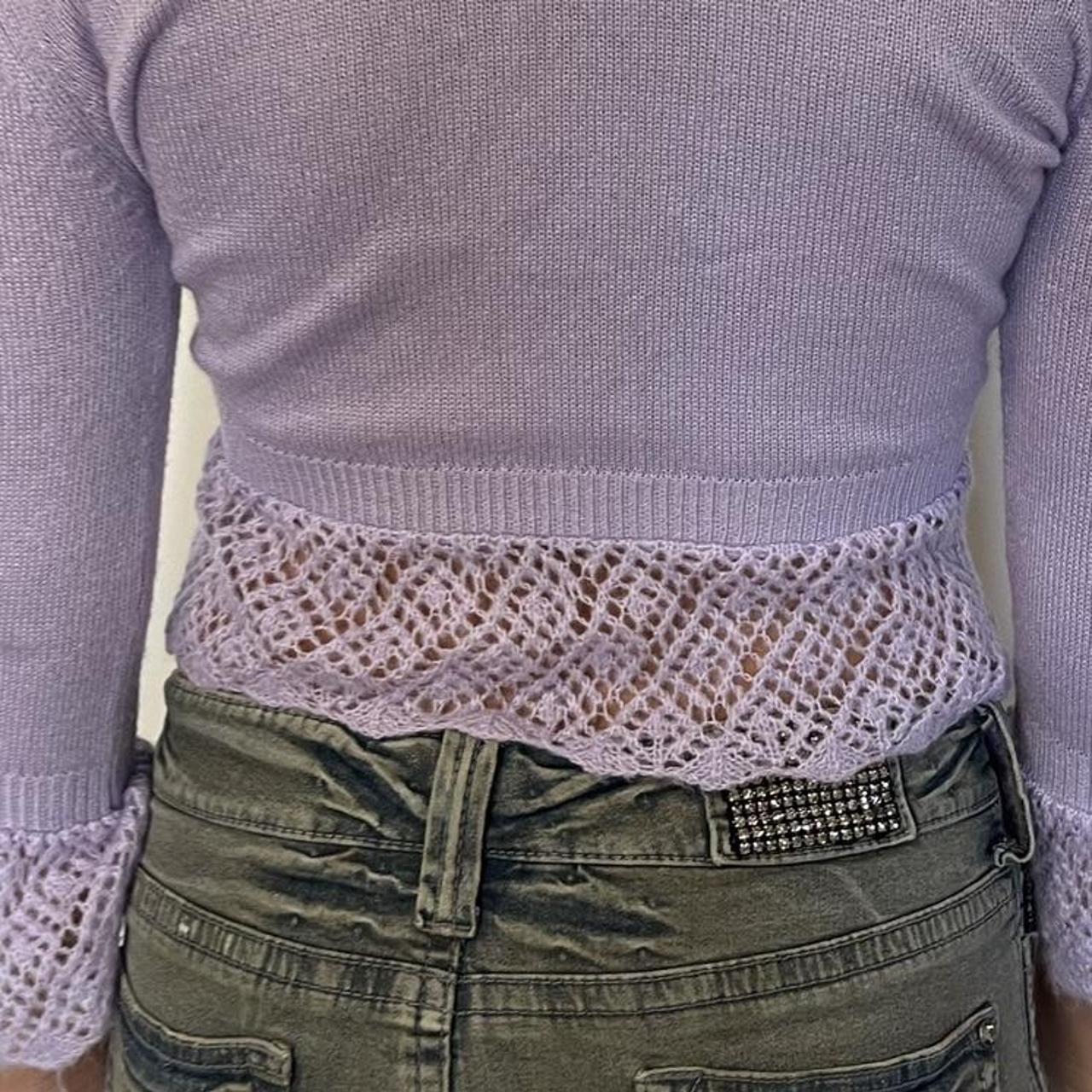 Cutest lilac knit cardigan Looks sweet on its own... - Depop