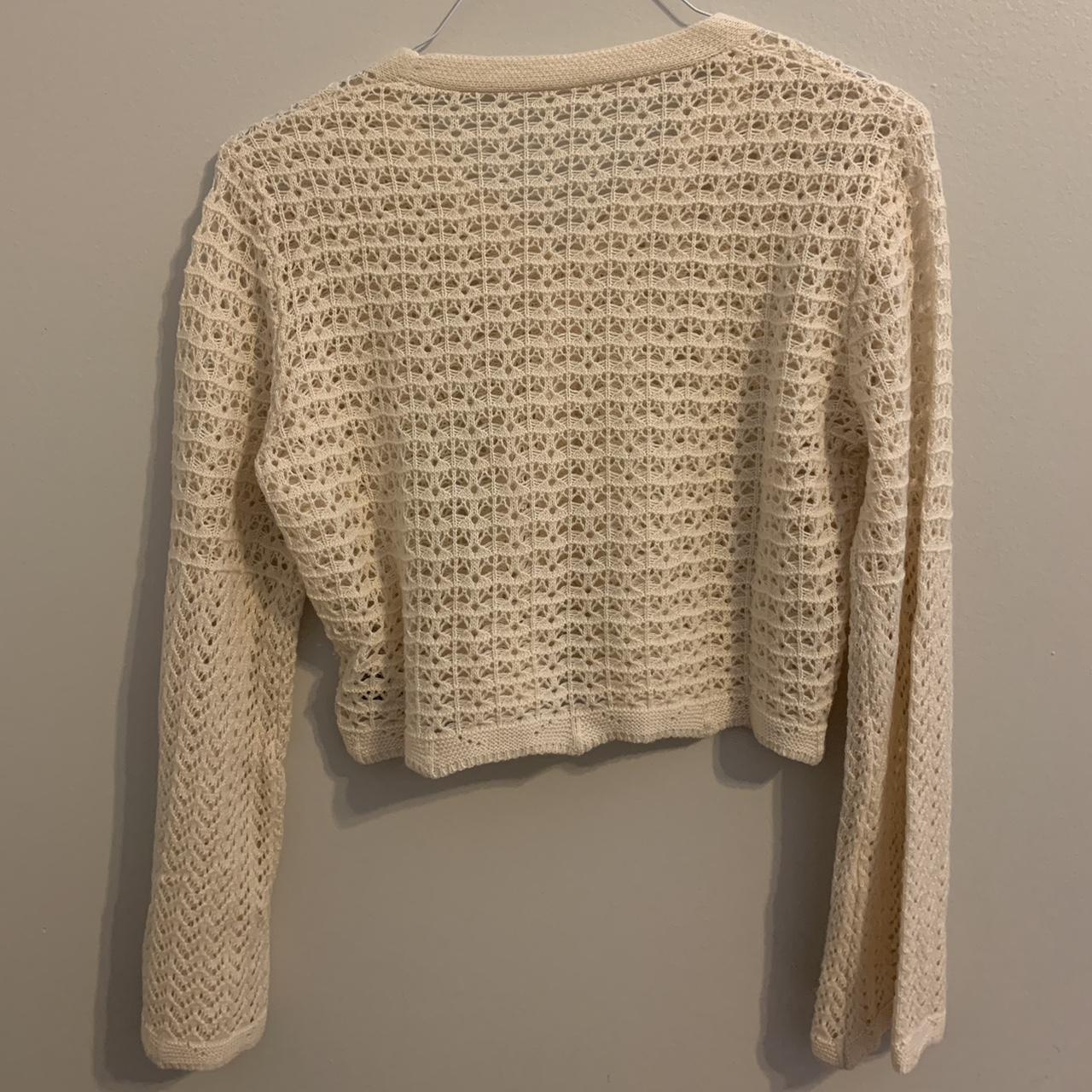 Cute cropped sheer cardigan - Depop