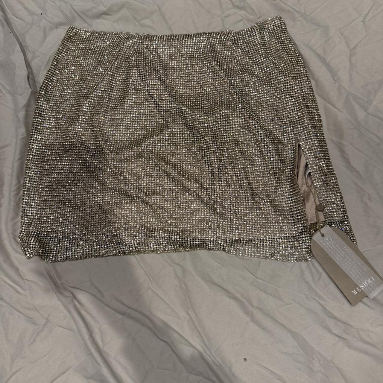Marlena Meshki gold mini skirt. Sparkles! third... | Depop