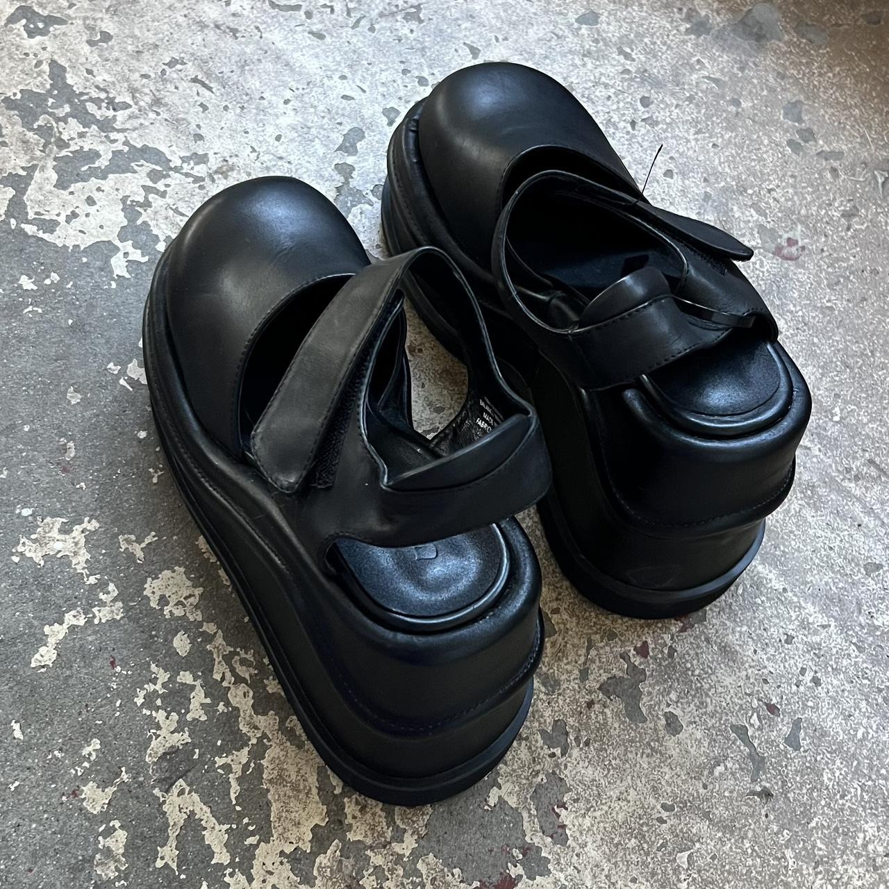 Chunky all black Wave shoes from UNIF Brand new... - Depop