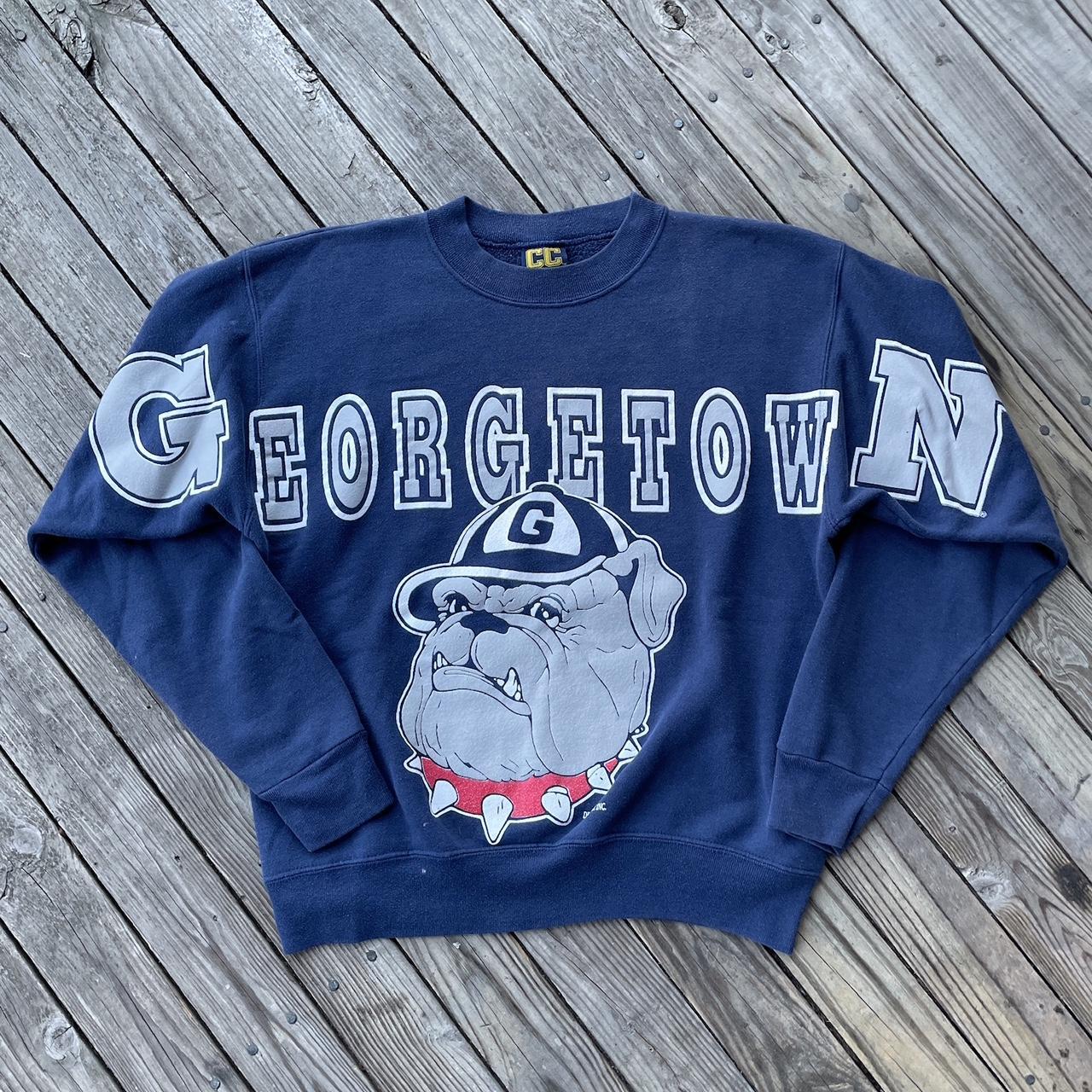 Vintage Georgetown Hoyas Bulldogs Sweatshirt... - Depop