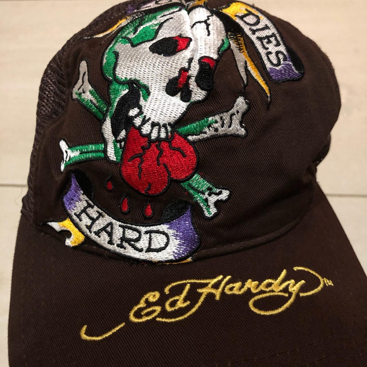 Ed Hardy Women's Brown Hat | Depop