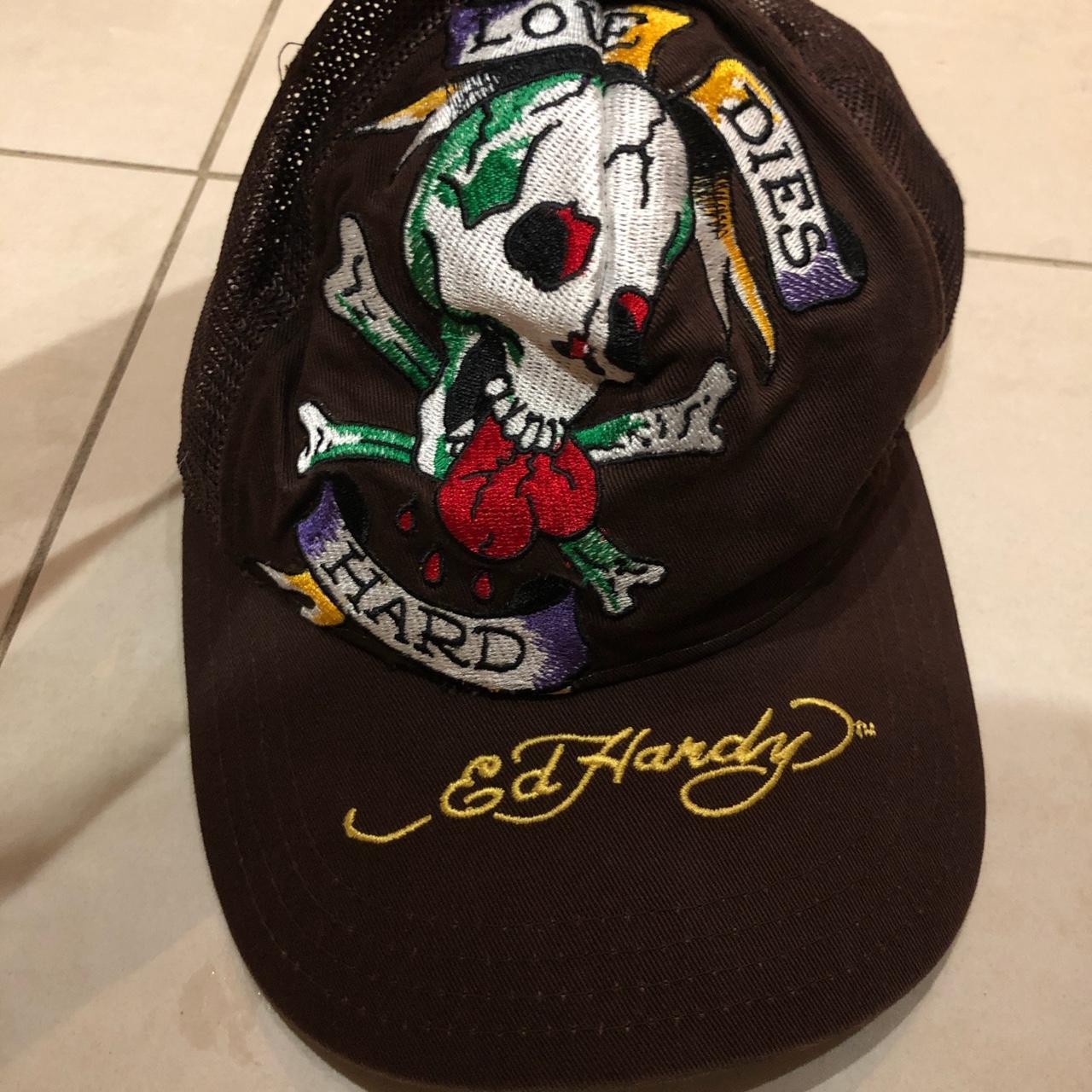 Ed Hardy Women's Brown Hat | Depop