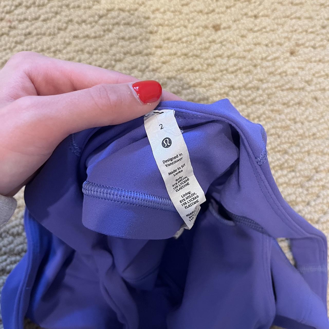 purple lululemon align tank size 2 worn like once - Depop