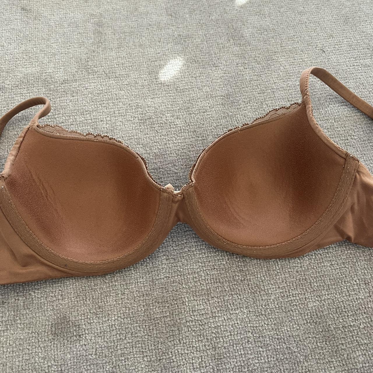victoria’s secret bra brown floral size 32D worn a... - Depop
