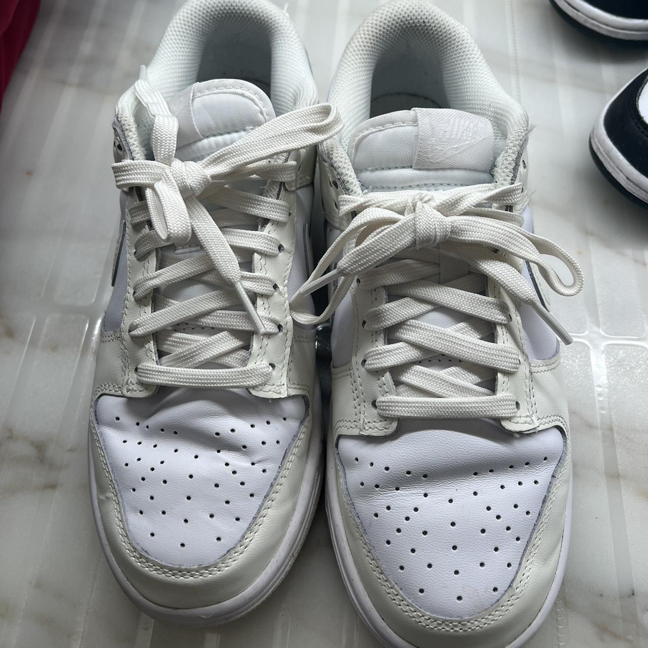 nike dunks in cream size US 8/UK 6.5/ euro 39 worn... - Depop