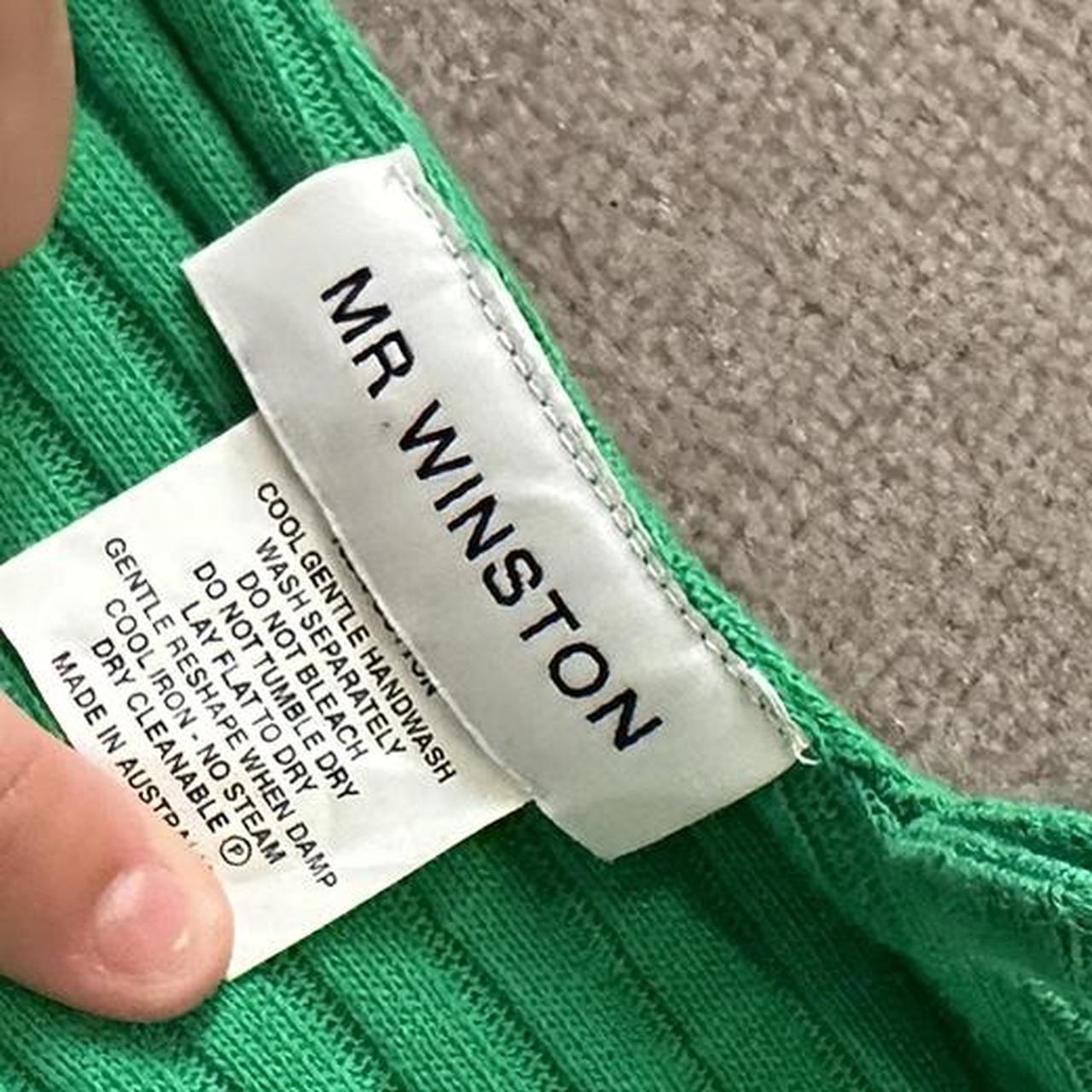 Mr winston green ribbed top Size small medium Worn... - Depop