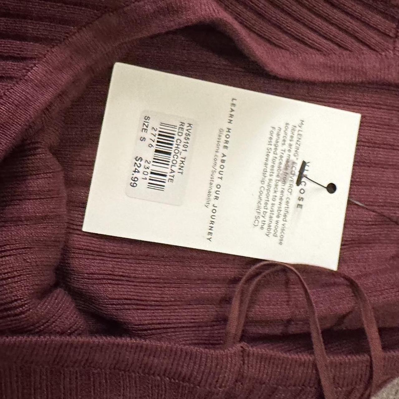 Glassons one shoulder burgandy top ribbed new with... - Depop