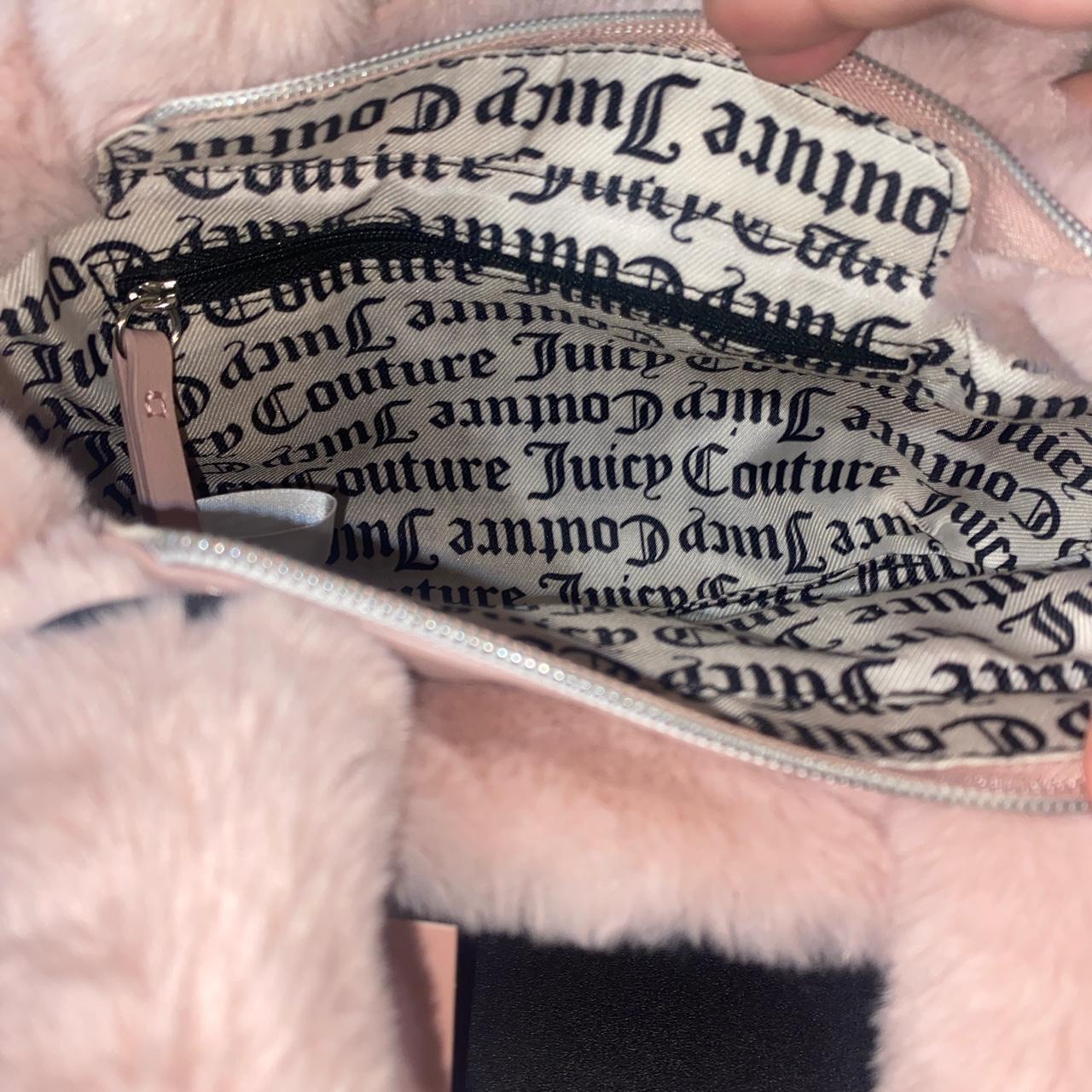 Light pink fluffy juicy couture shoulder bag with... - Depop