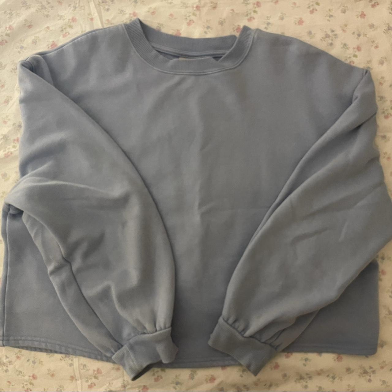 target universal thread cropped blue sweatshirt... - Depop