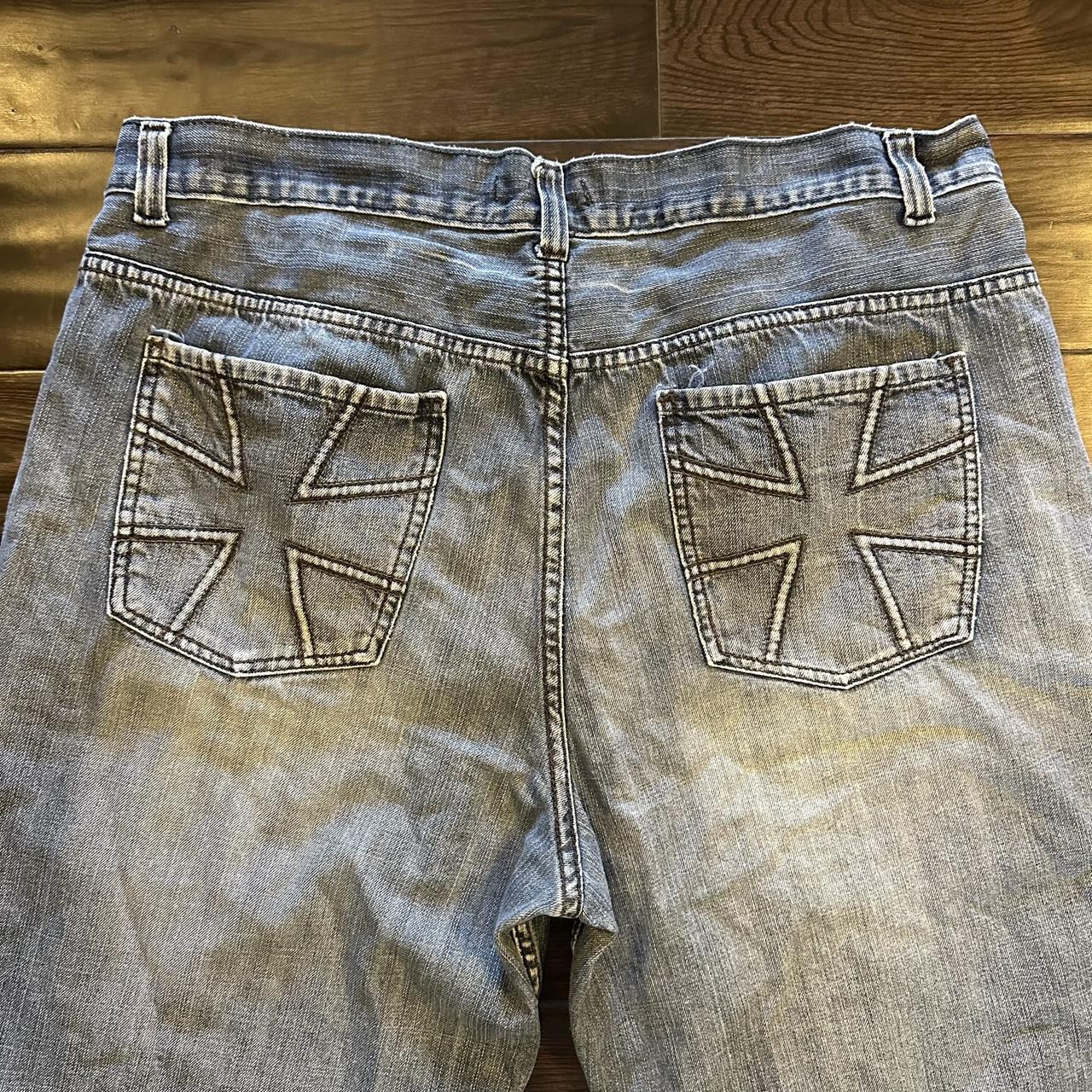 Y2K Grunge Cross Jorts size:40” brand:Route... - Depop