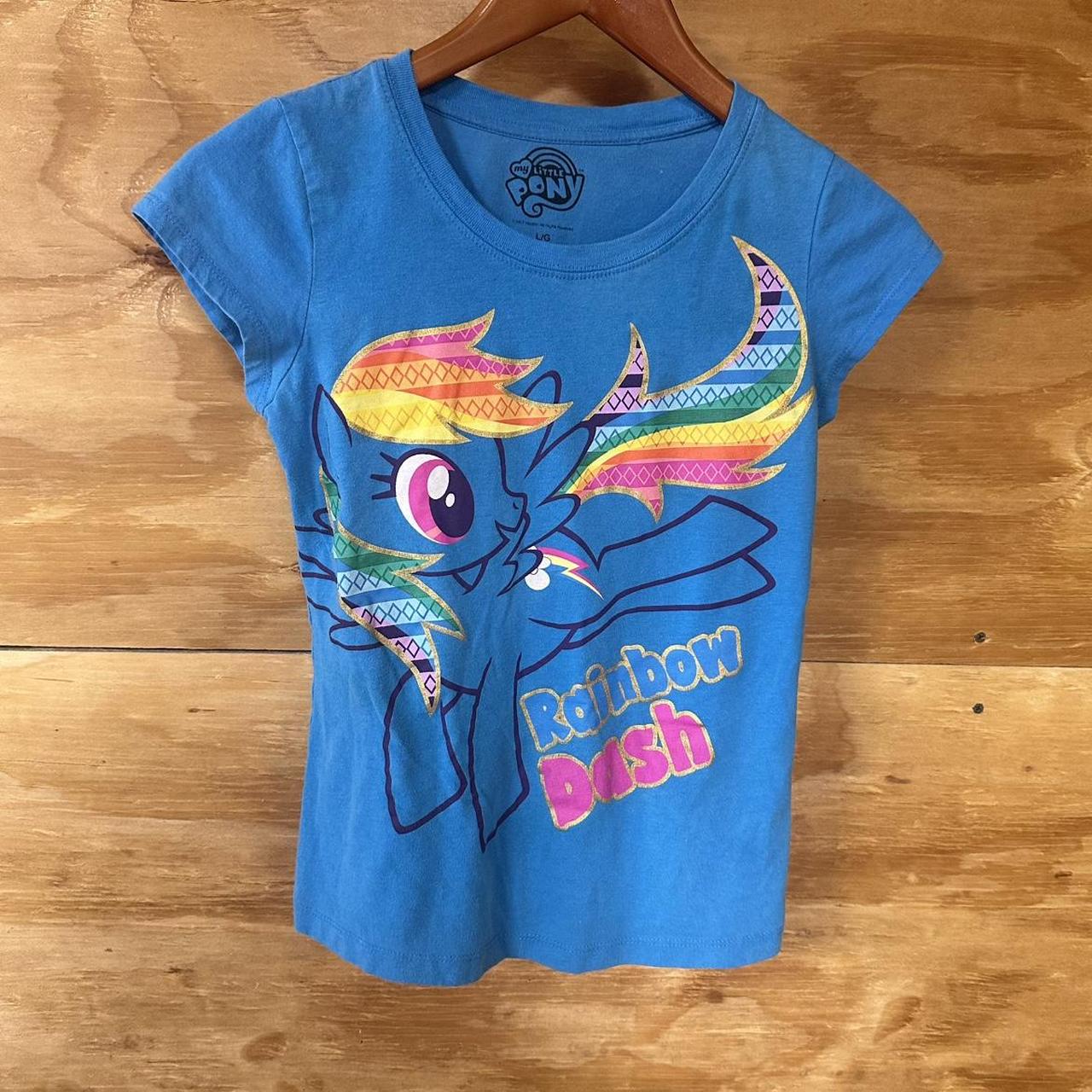 Scene Emo My Little Pony Rainbow Dash Baby Tee Youth... | Depop