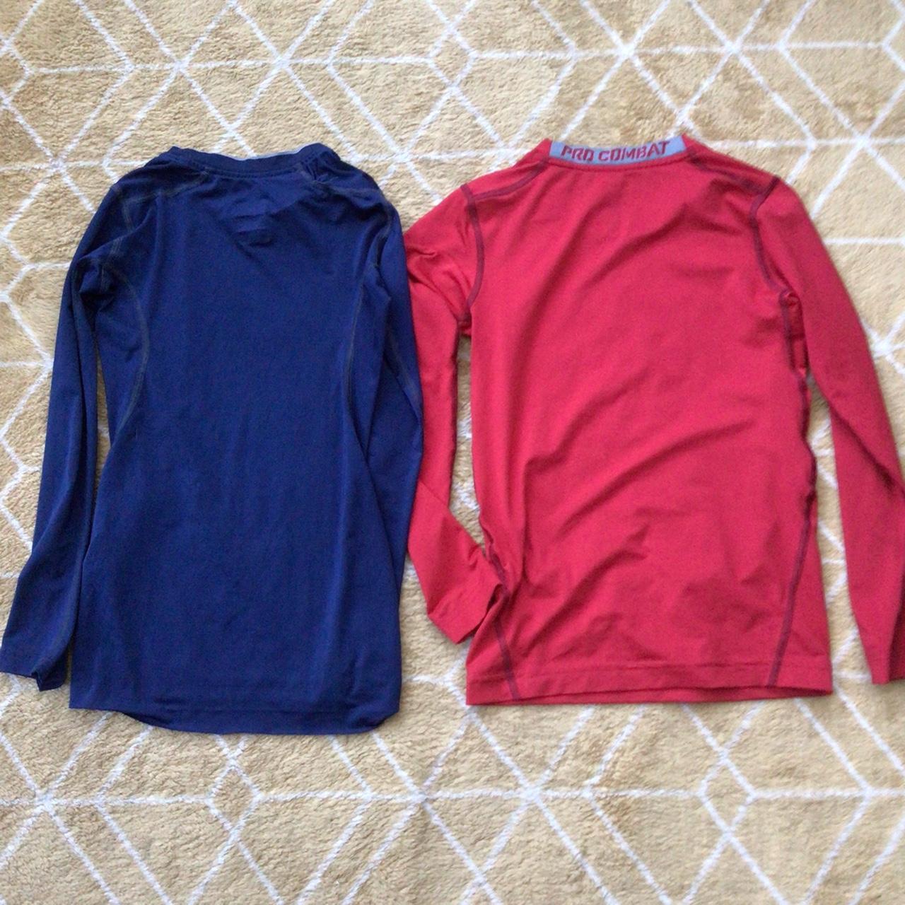 2 kids Nike base layers 1 red Nike pro combat age... - Depop