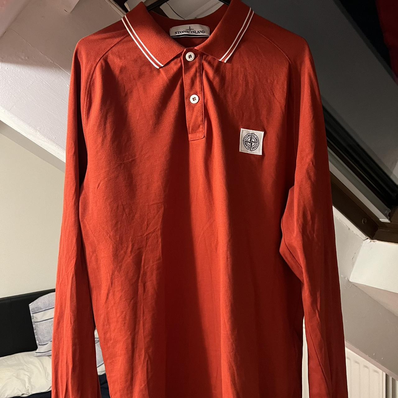 Stone Island Long Sleeve Polo Shirt Colour -... - Depop