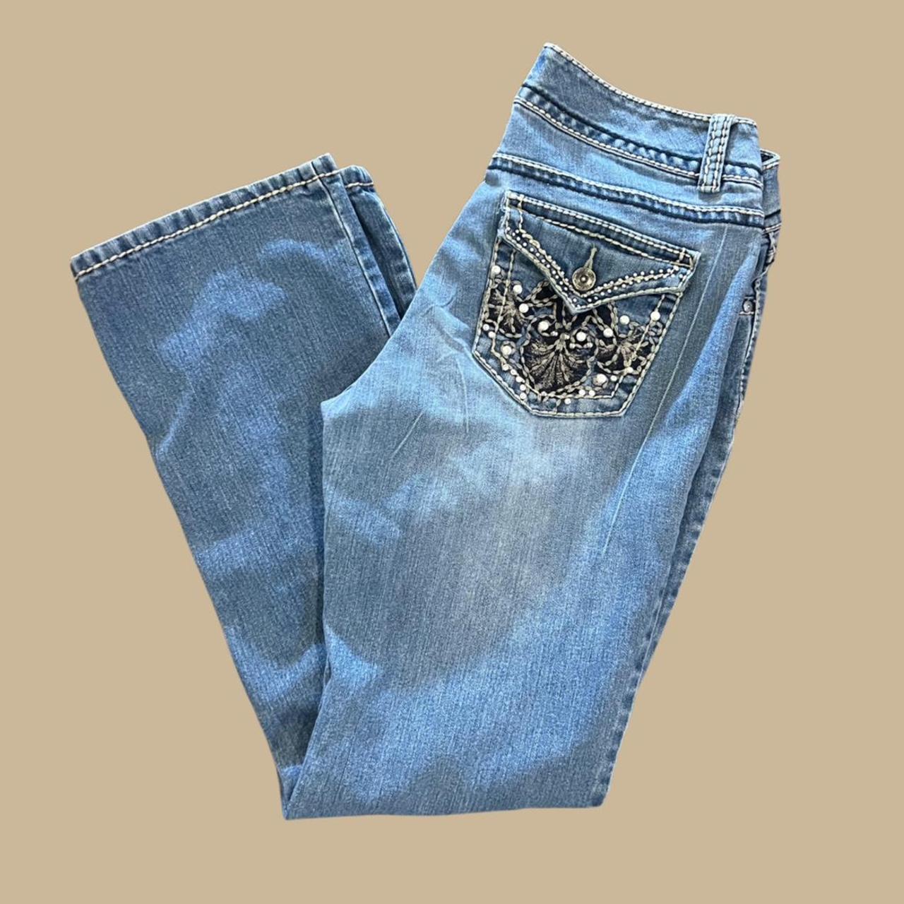 Nine West Jeans Embroidered with small studs on back... - Depop