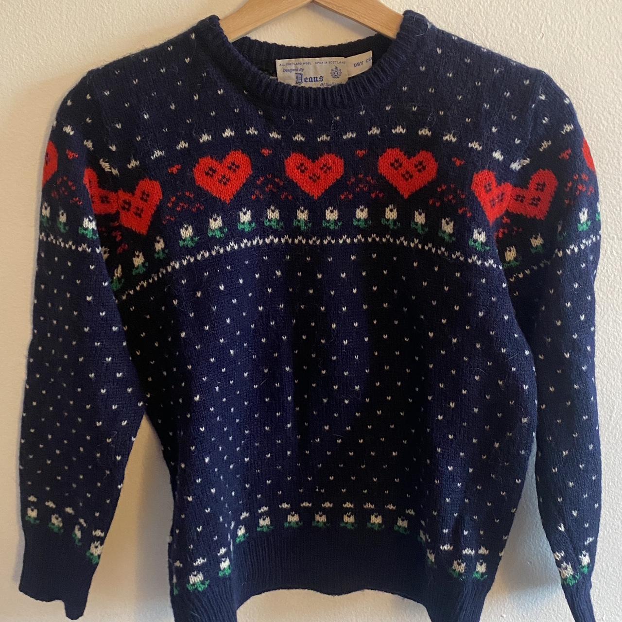 Cute vintage scottish wool sweater, fits like a S/XS - Depop