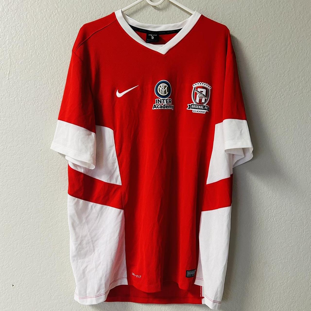 Nike Dry fit Arsenal F.C size xl soccer jersey new... - Depop