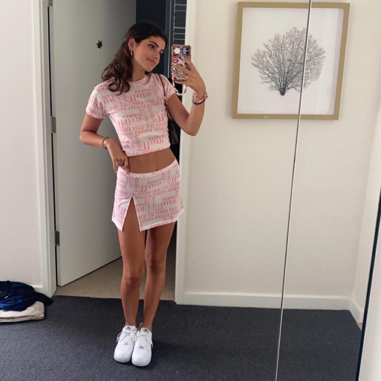 With Harper Lu pink monogram set Such a cute... - Depop