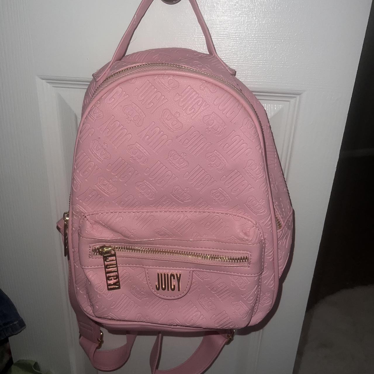 pink juicy backpack #juicycourture #pink #y2k... - Depop
