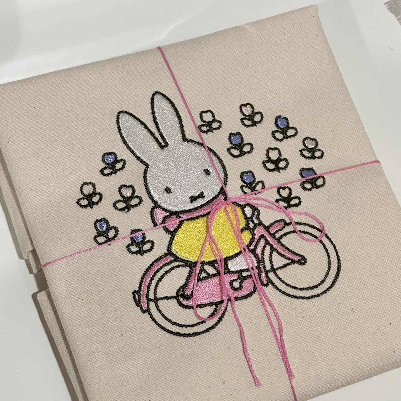 Embroidered Miffy tote - custom machine embroidered... - Depop