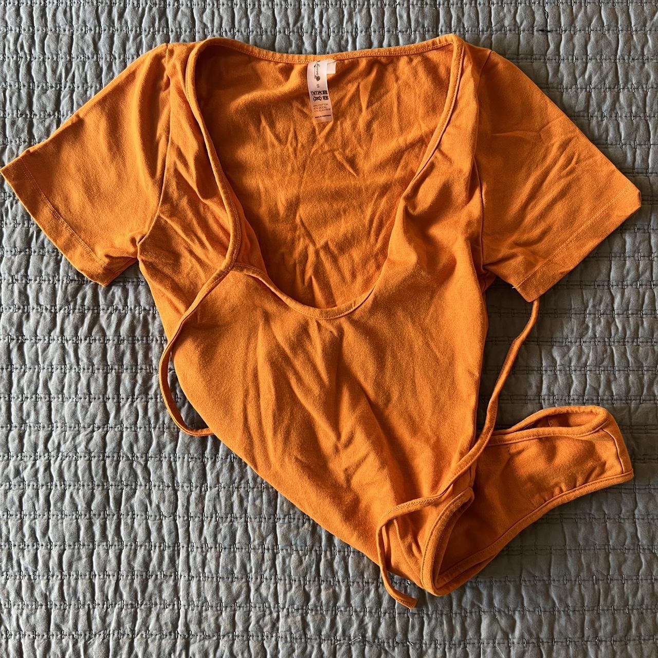Mirror Palais Women's Orange Bodysuit | Depop