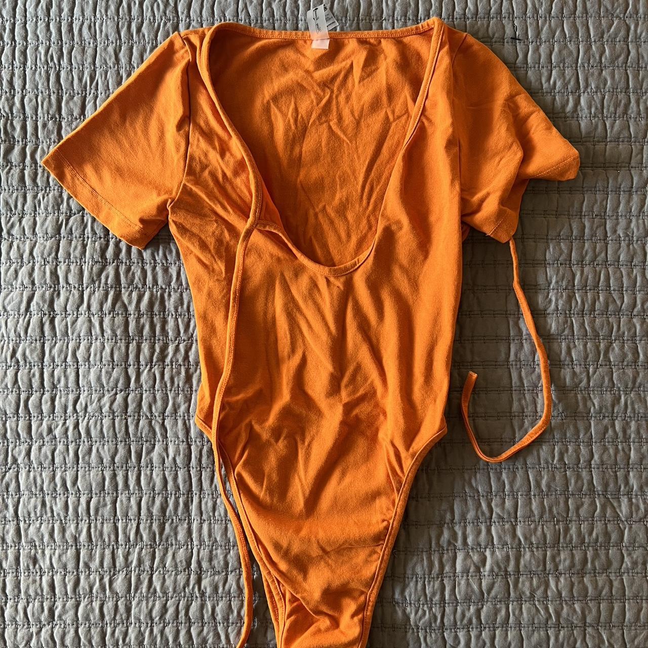 Mirror Palais Women's Orange Bodysuit | Depop