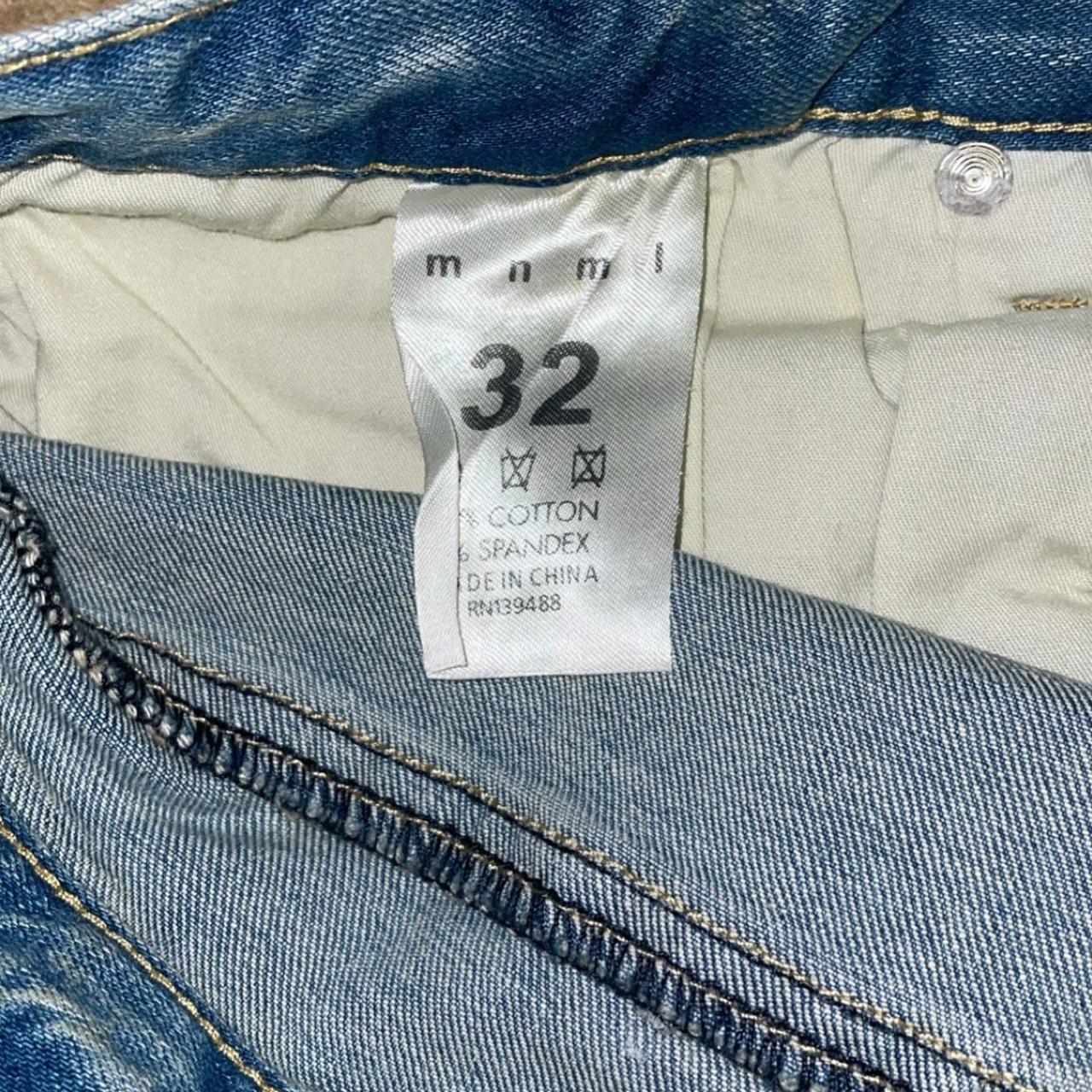 Mnml light wash biker jeans Size 32 No tag but... - Depop