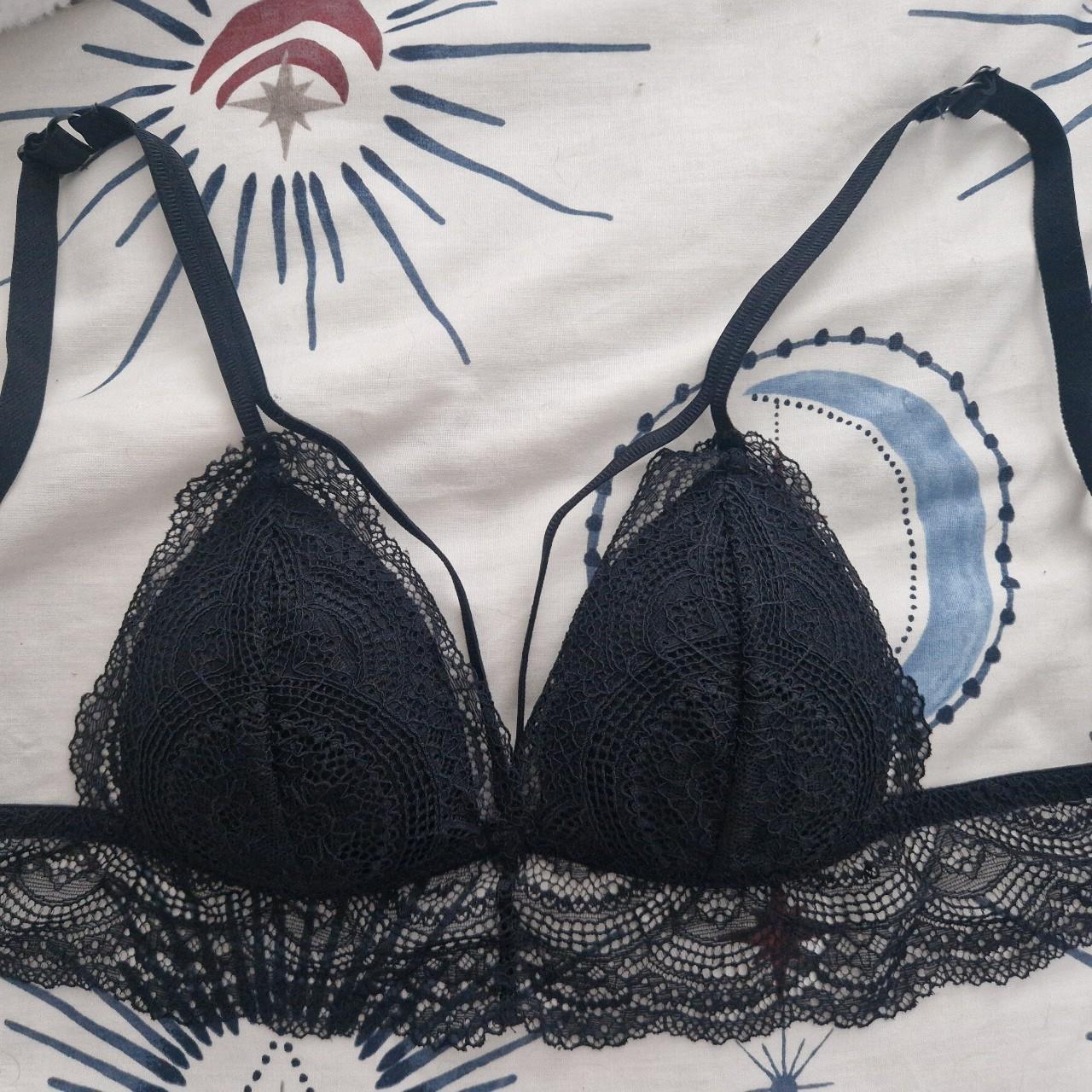 Topshop black lace bra size 6 new - Depop