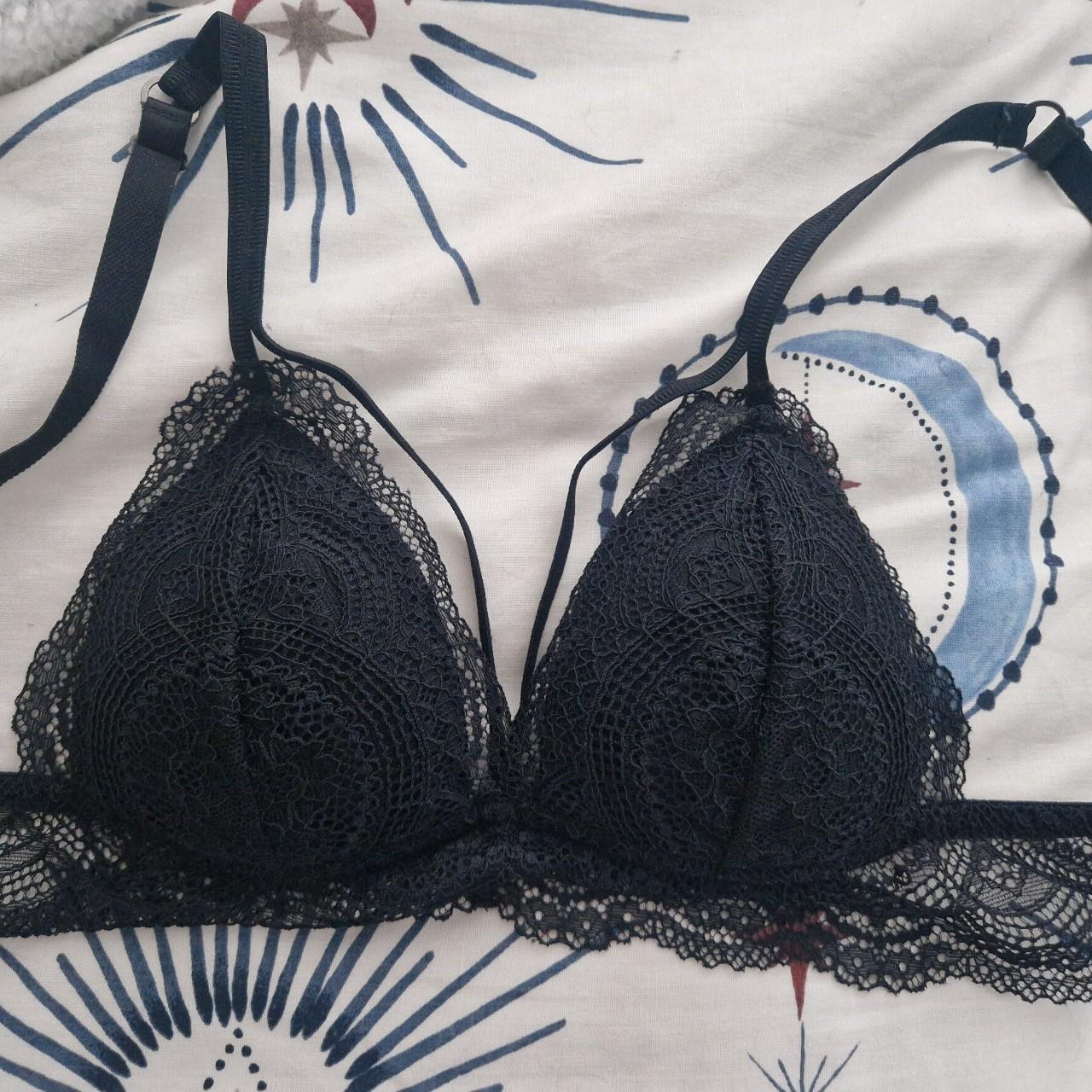 Topshop black lace bra size 6 new - Depop