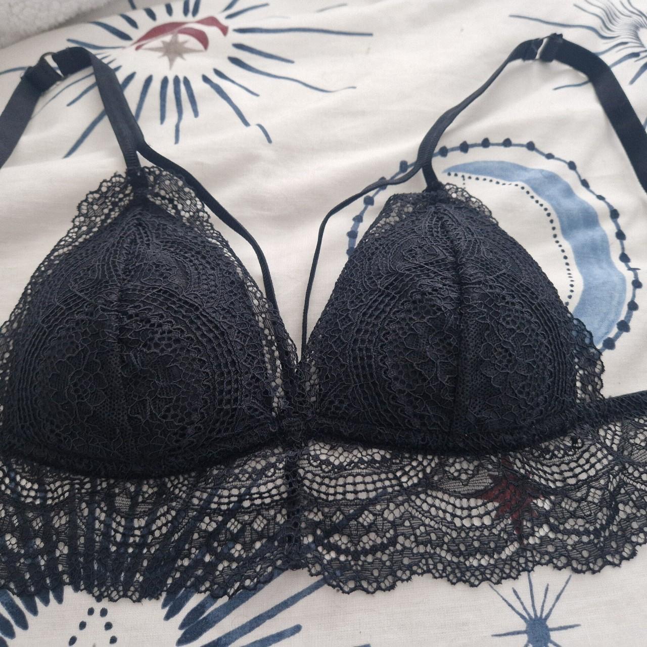 Topshop black lace bra size 6 new - Depop