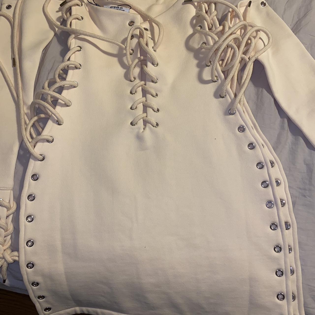 Hidden Cult Wynn cream removable Sleeves dress never... - Depop