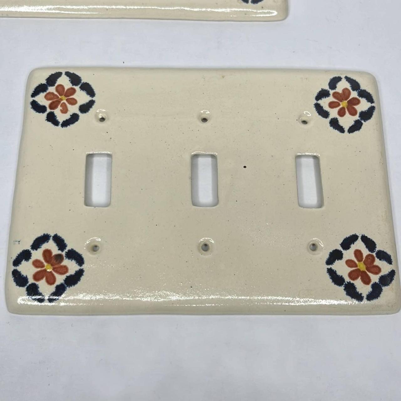 Style D Handmade mexican ceramic light switch... - Depop
