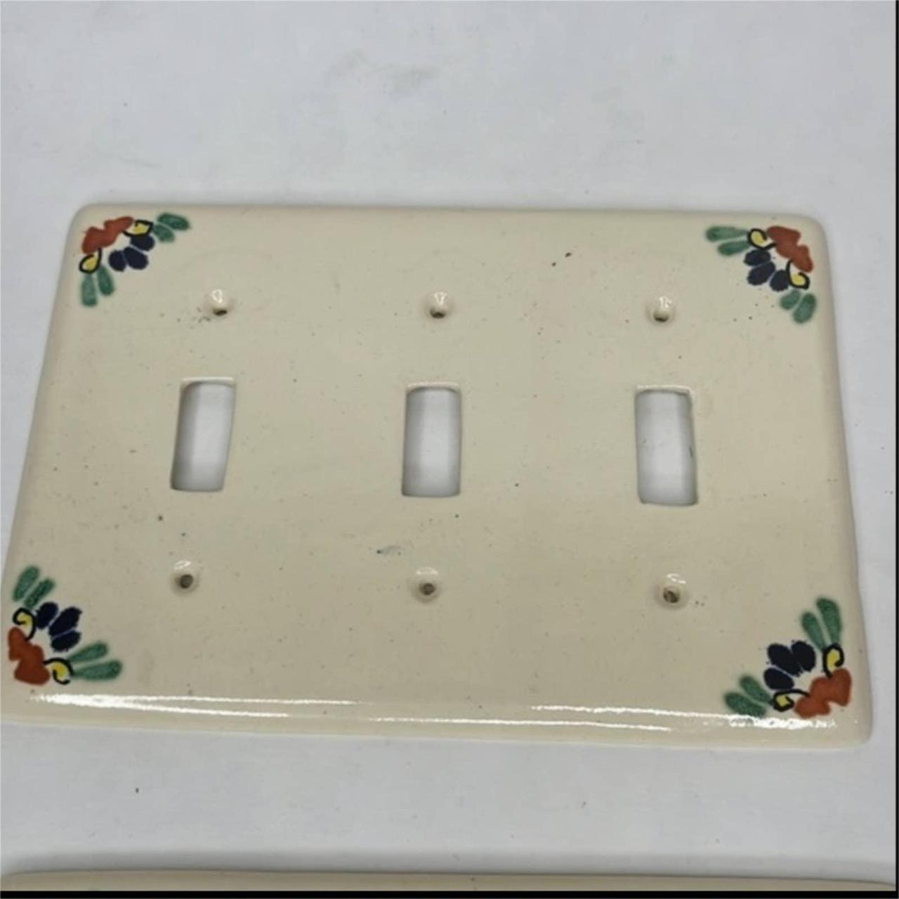 Style E Handmade mexican ceramic light switch... - Depop
