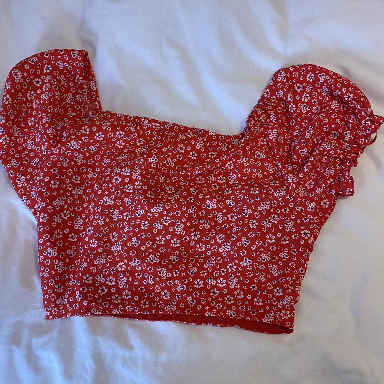 Sisters Of The Tribe Red Milkmaid Top With Depop