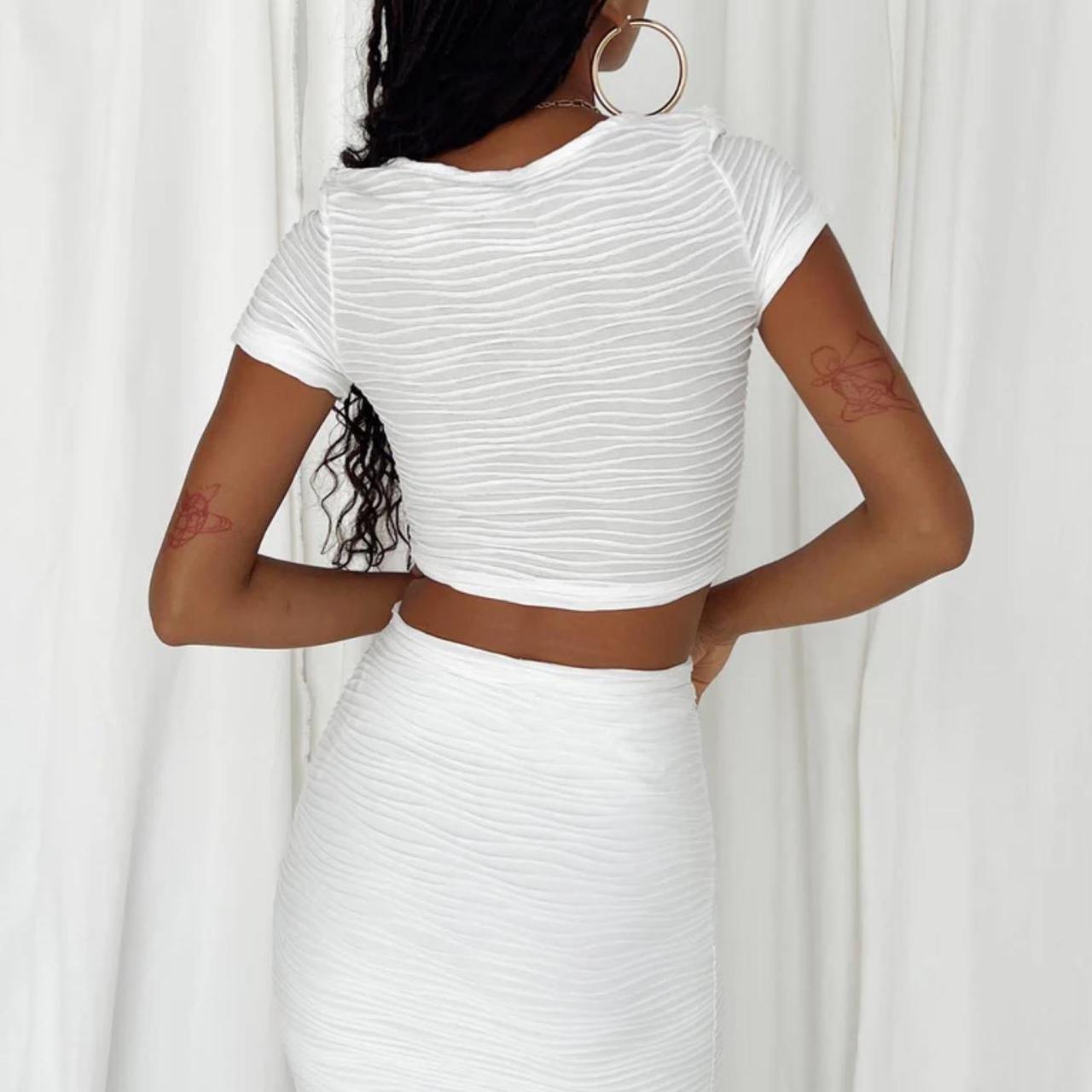 Princess polly white midi skirt and crop top set!! ... - Depop