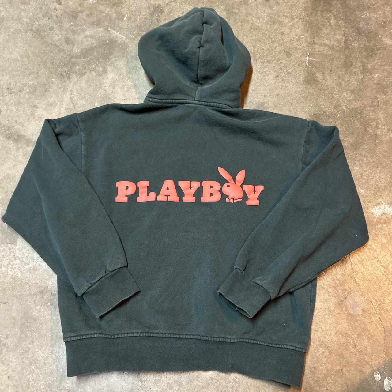 Playboy Hoodie 20.5Wx21.5L - Depop