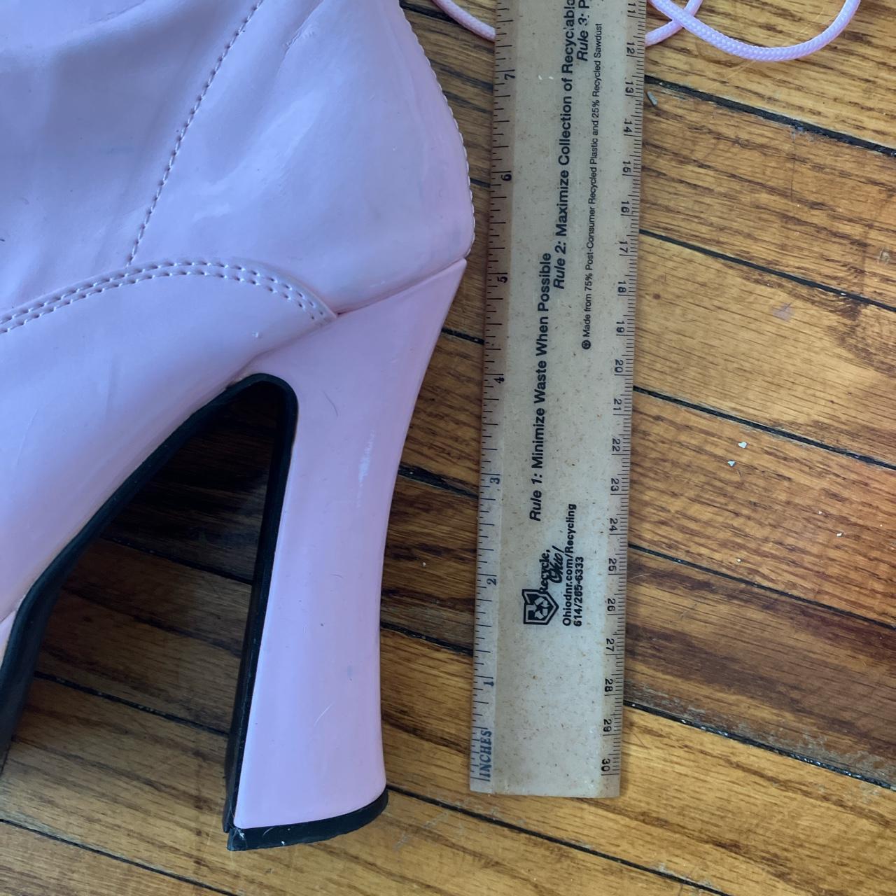 Pink Platform lace up boots Brand: Pleaser shoes... - Depop