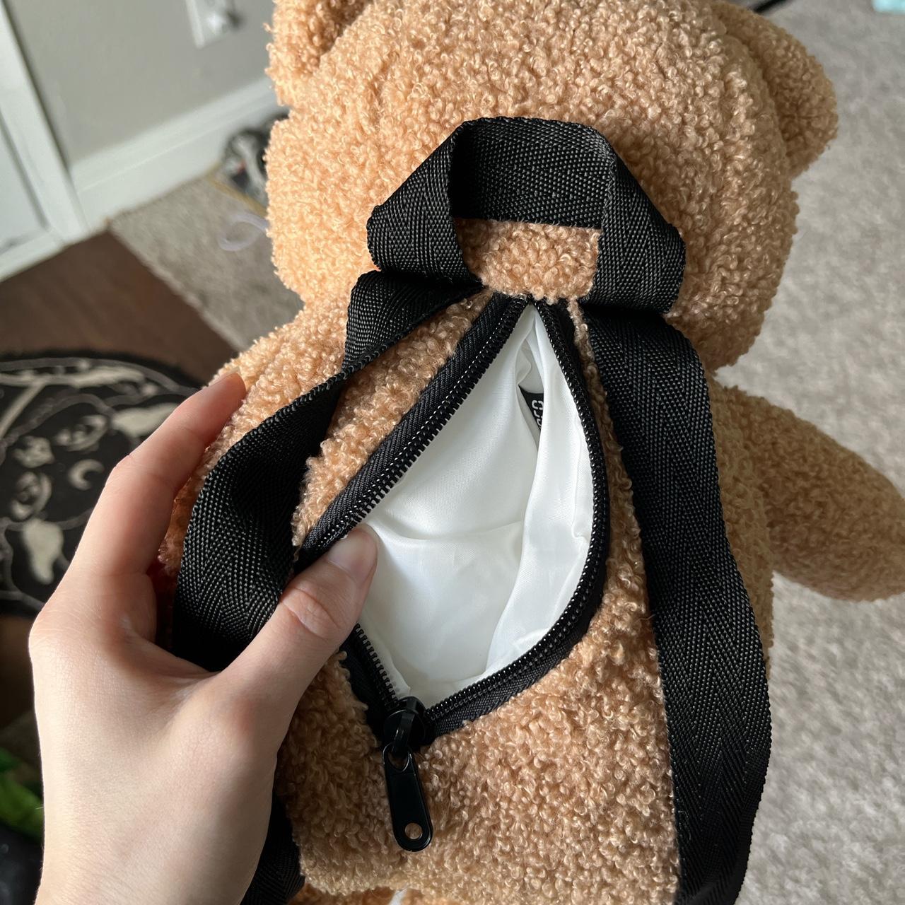 Cute Brown Bear Plush Backpack - Depop