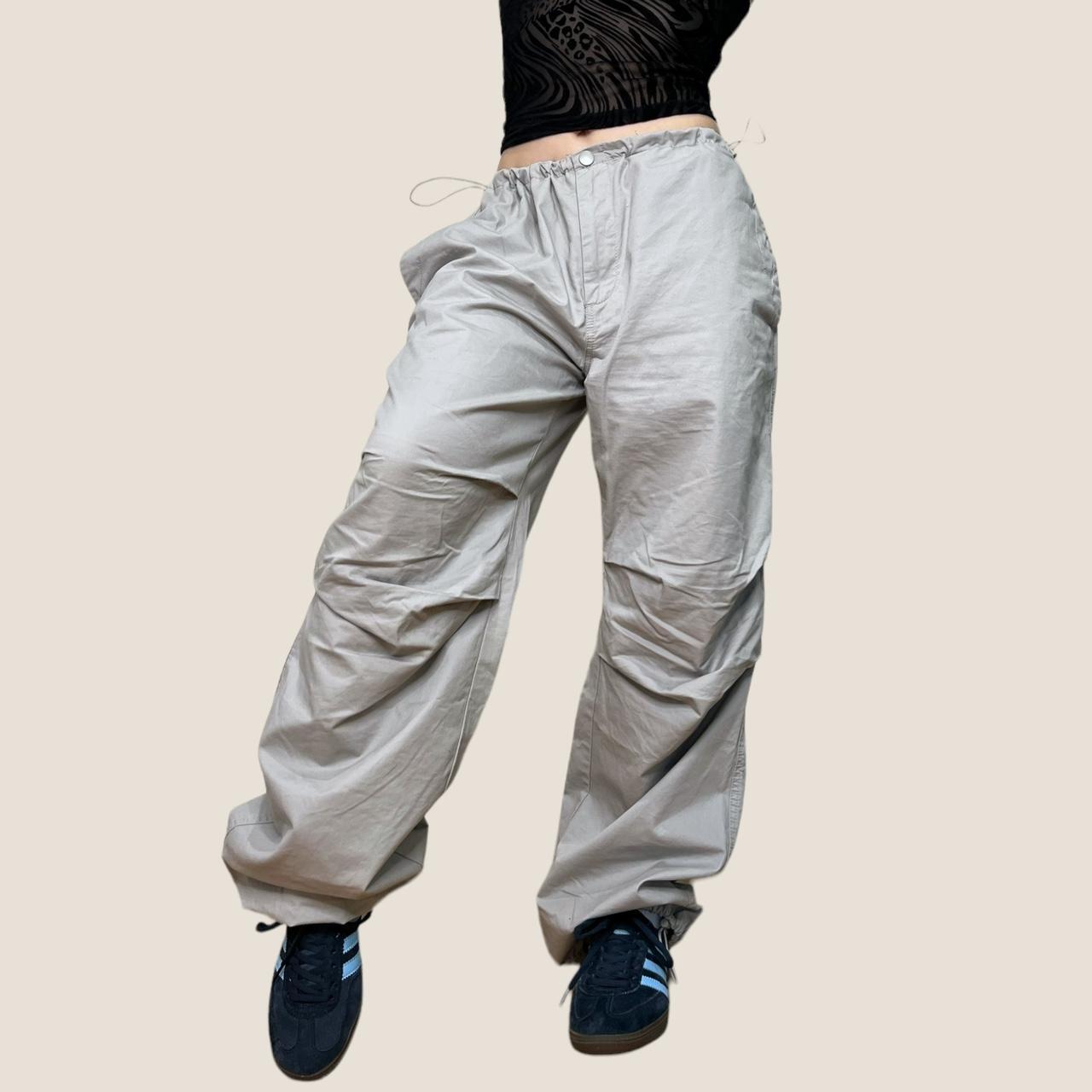 Grey Parachute Pants 👽 Features: ⚡️ Perfect... - Depop