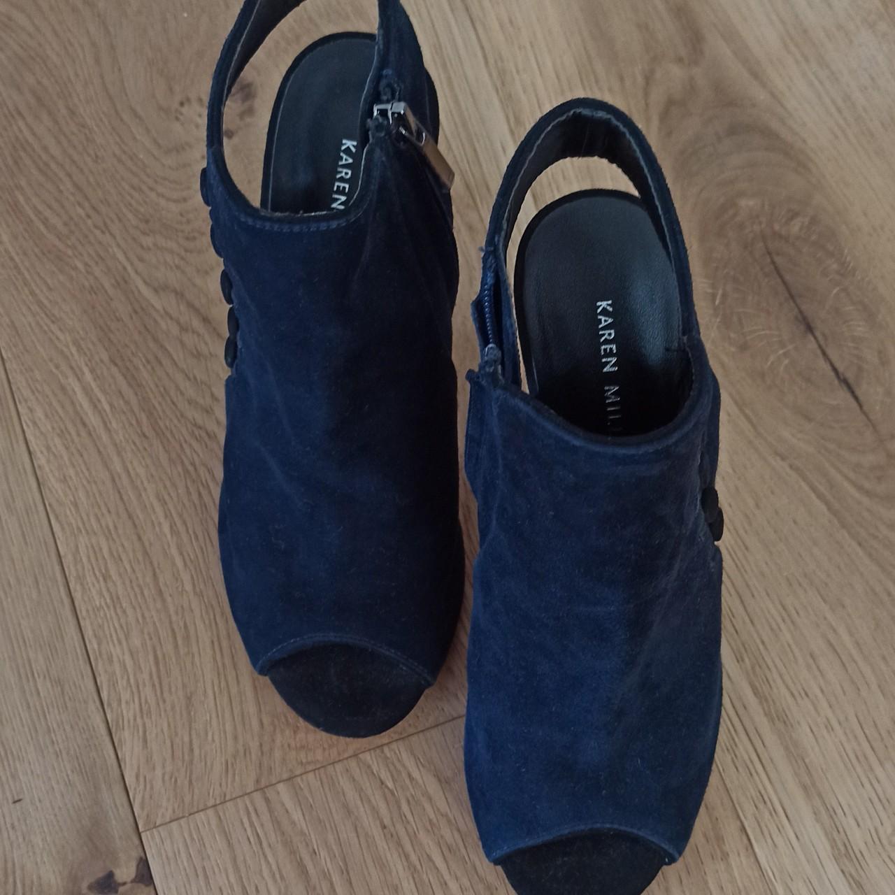 Karen Millen black suede heels In excellent... - Depop