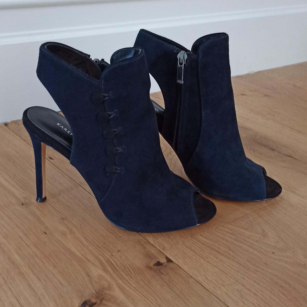 Karen Millen black suede heels In excellent... - Depop