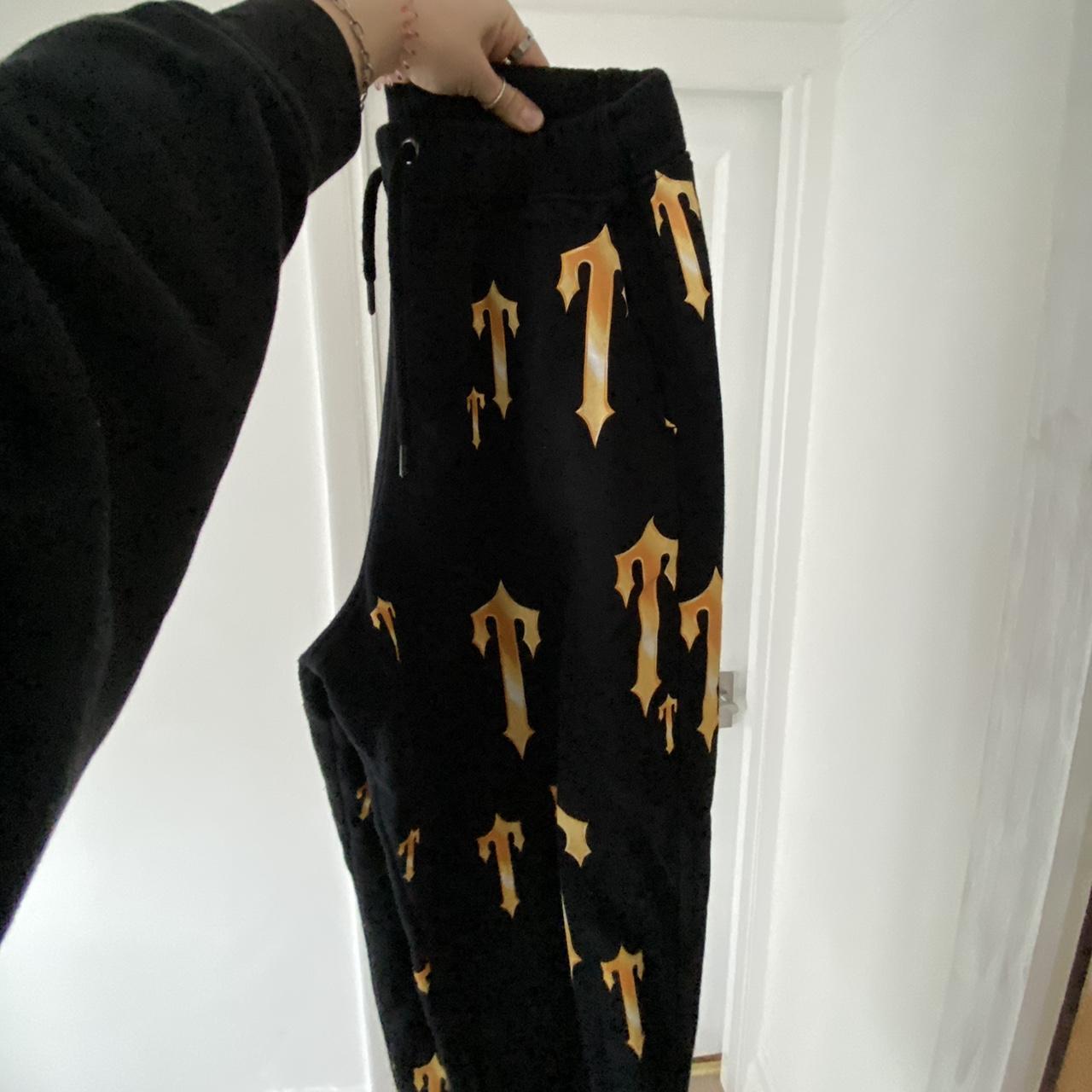 Trapstar Men's Black and Gold Joggers-tracksuits | Depop