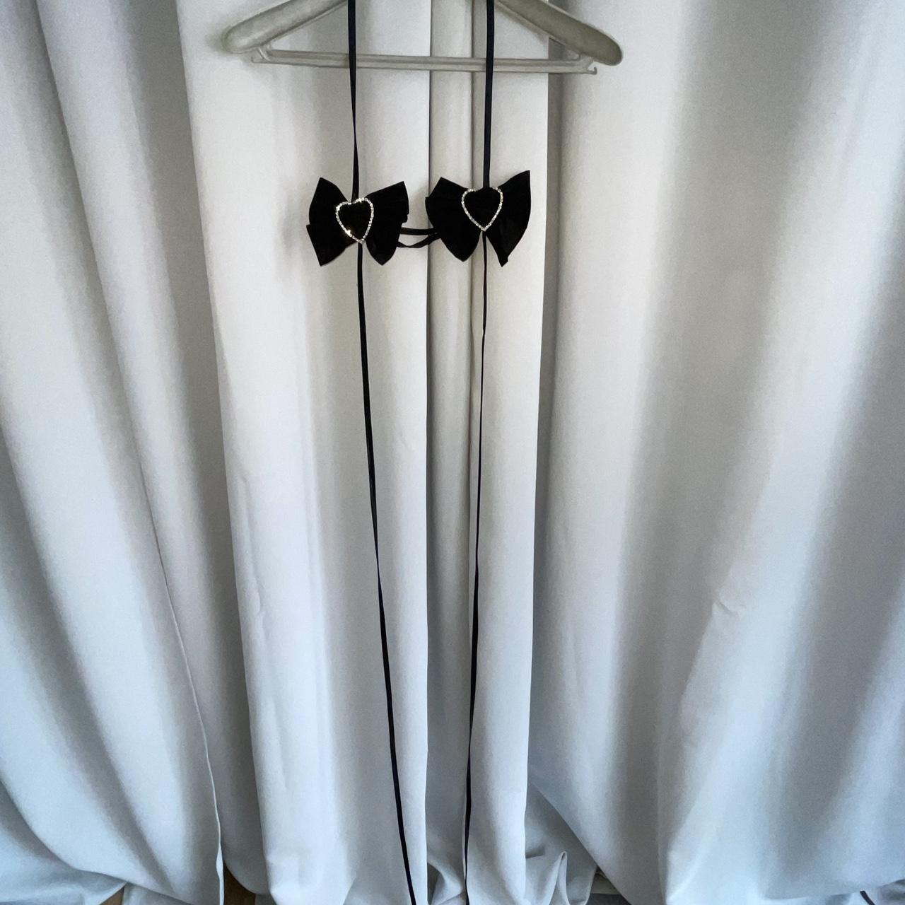 Mini bow bra made with fabrics from deadstocks Fits... - Depop