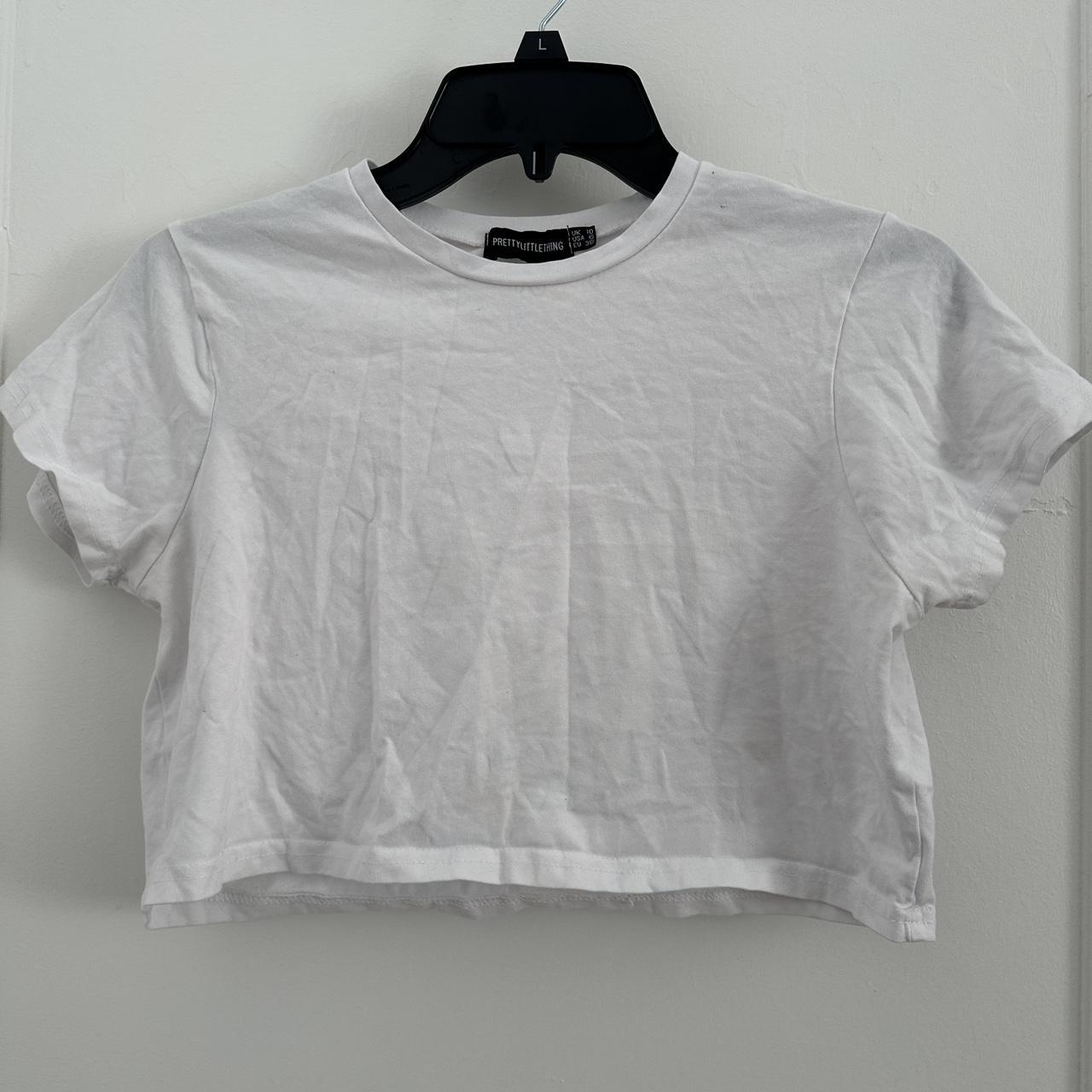 Great basic, cropped white t shirt, never worn but... - Depop