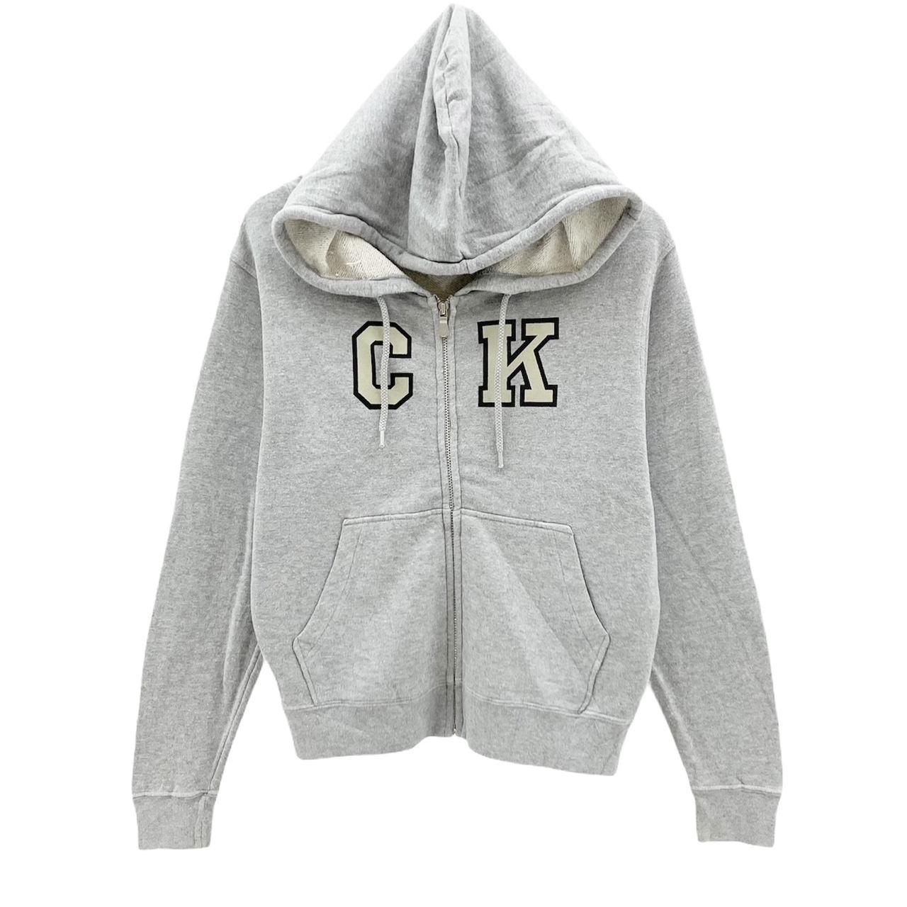 . CALVIN KLEIN FULL ZIP HODGE SWEATSHIRT BIG LOGO..... - Depop