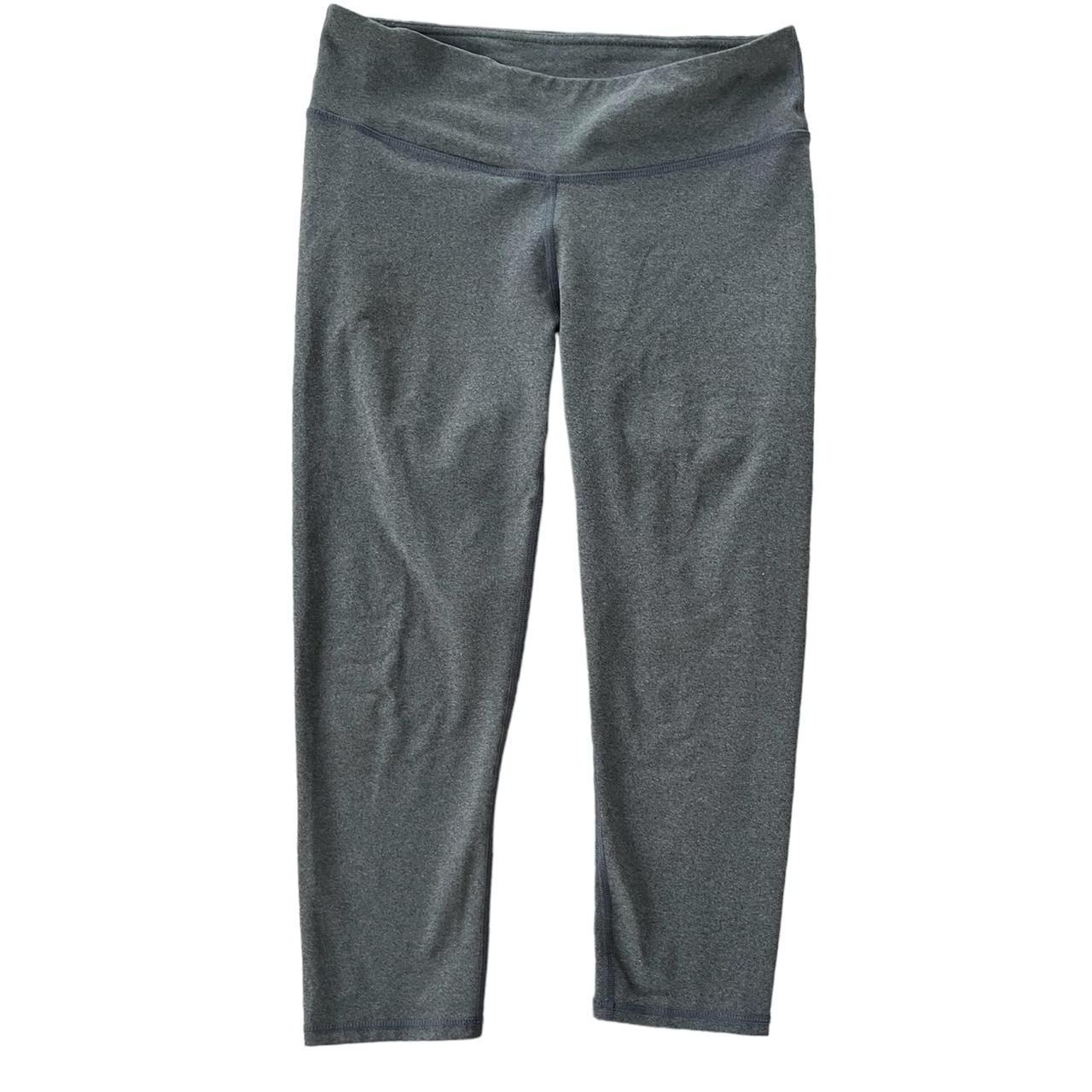 Fabletics Gray Cropped Gym Leggings - Depop