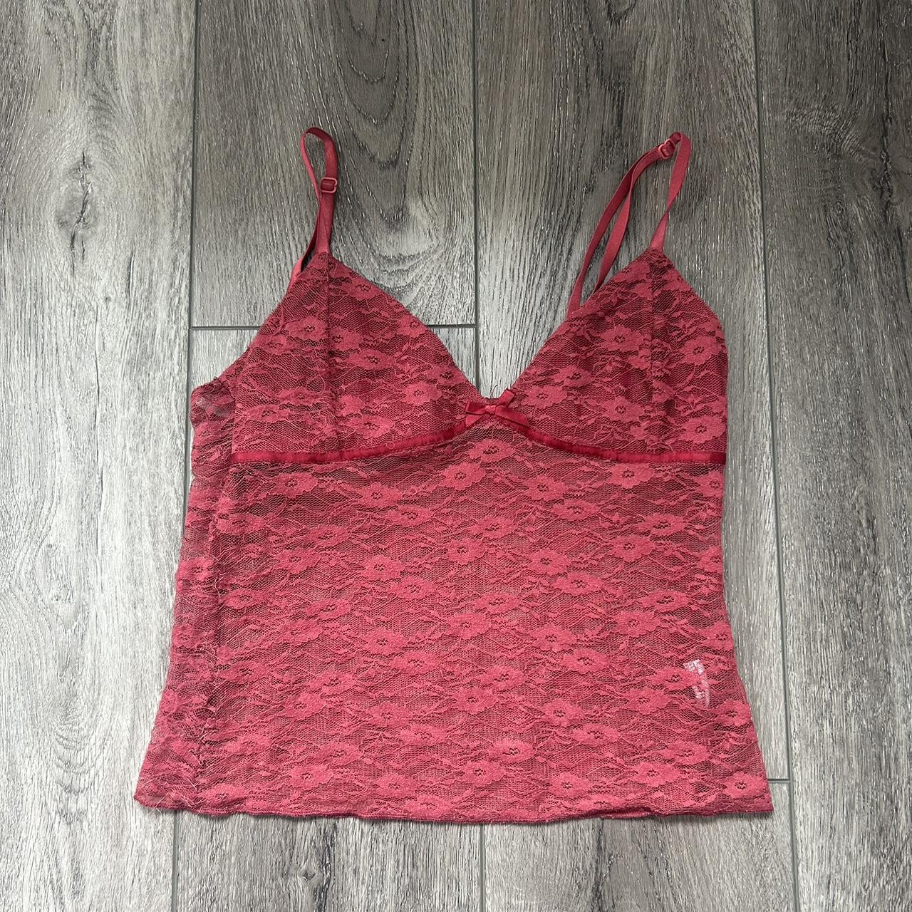 Edikted red lace top Size small #edikted... | Depop