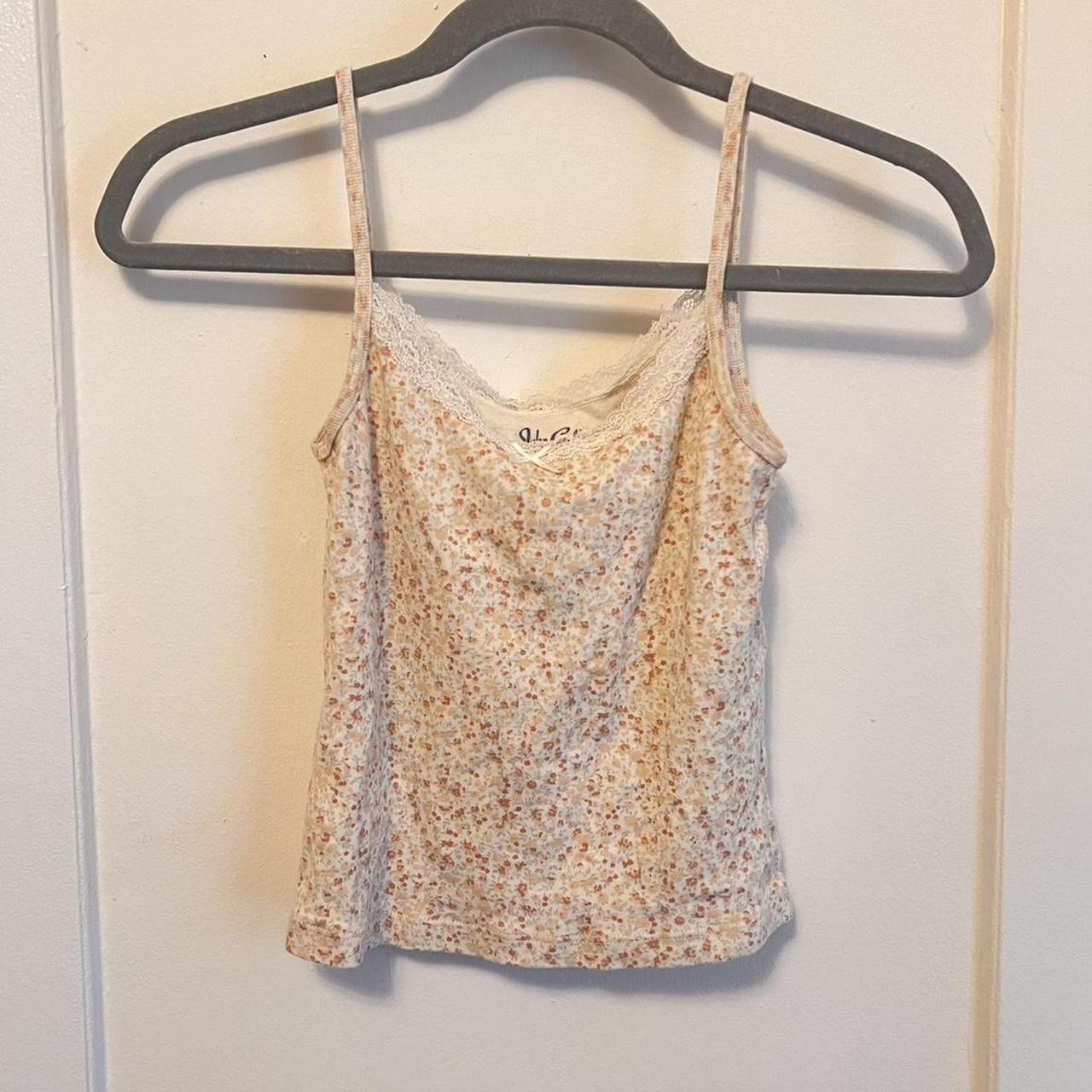 brandy floral lace tank, great condition! one size... | Depop